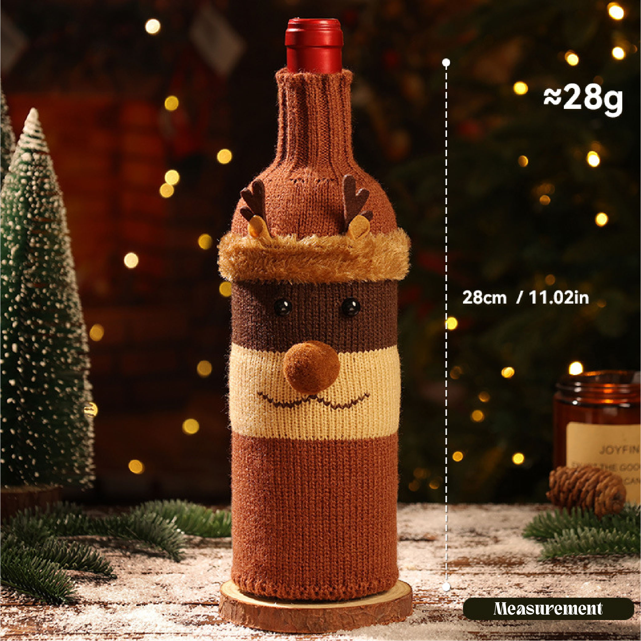 Steve Kyle Champagne Wine Knitted Fabric Bottle Cover Red White Brown ...