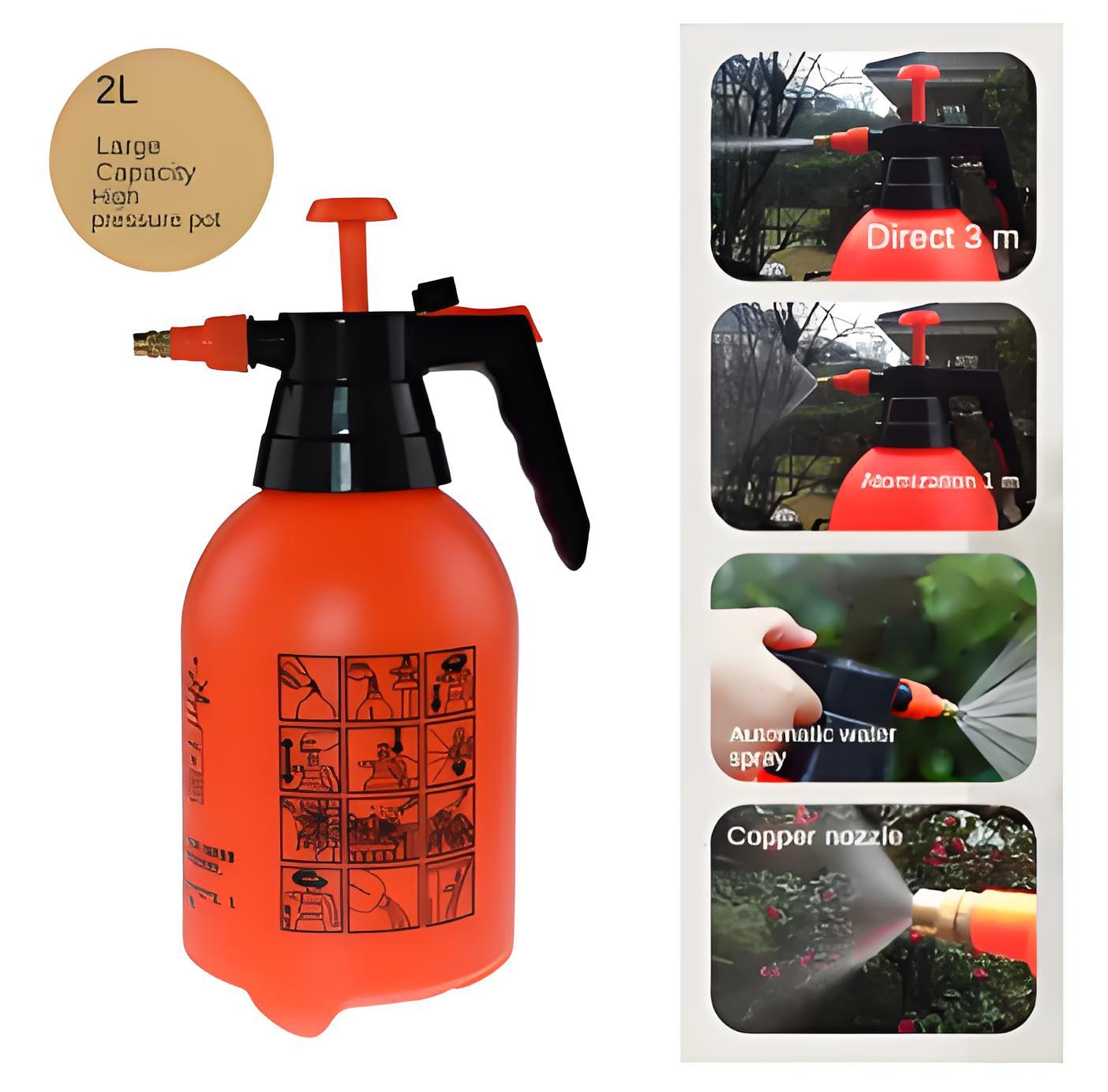 2L Handheld Garden Sprayer Portable Pressurized Sprayer Adjustable ...