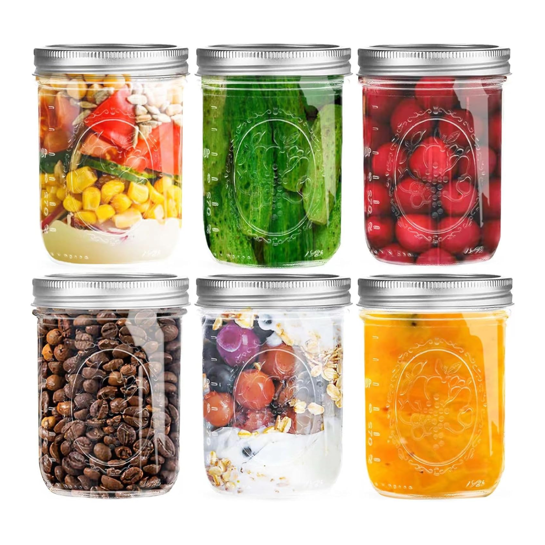 Ball mason jar with split lids and bands 4pack 500ml refrigerator and ...
