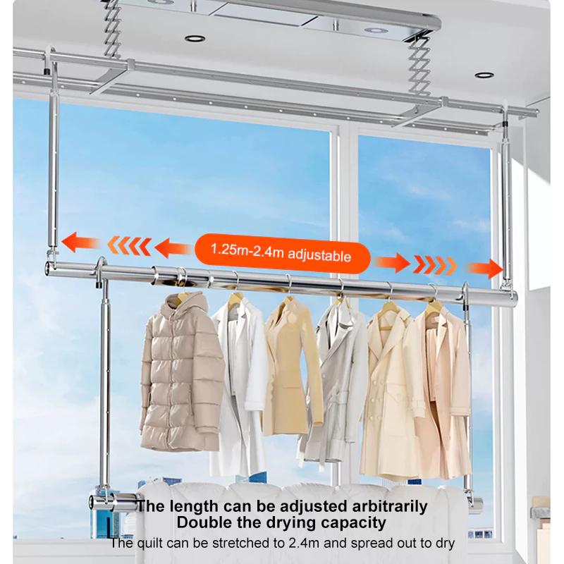 Retractable Sampayan Stainless Clothes Hanging Rack Ng Damit Foldable ...