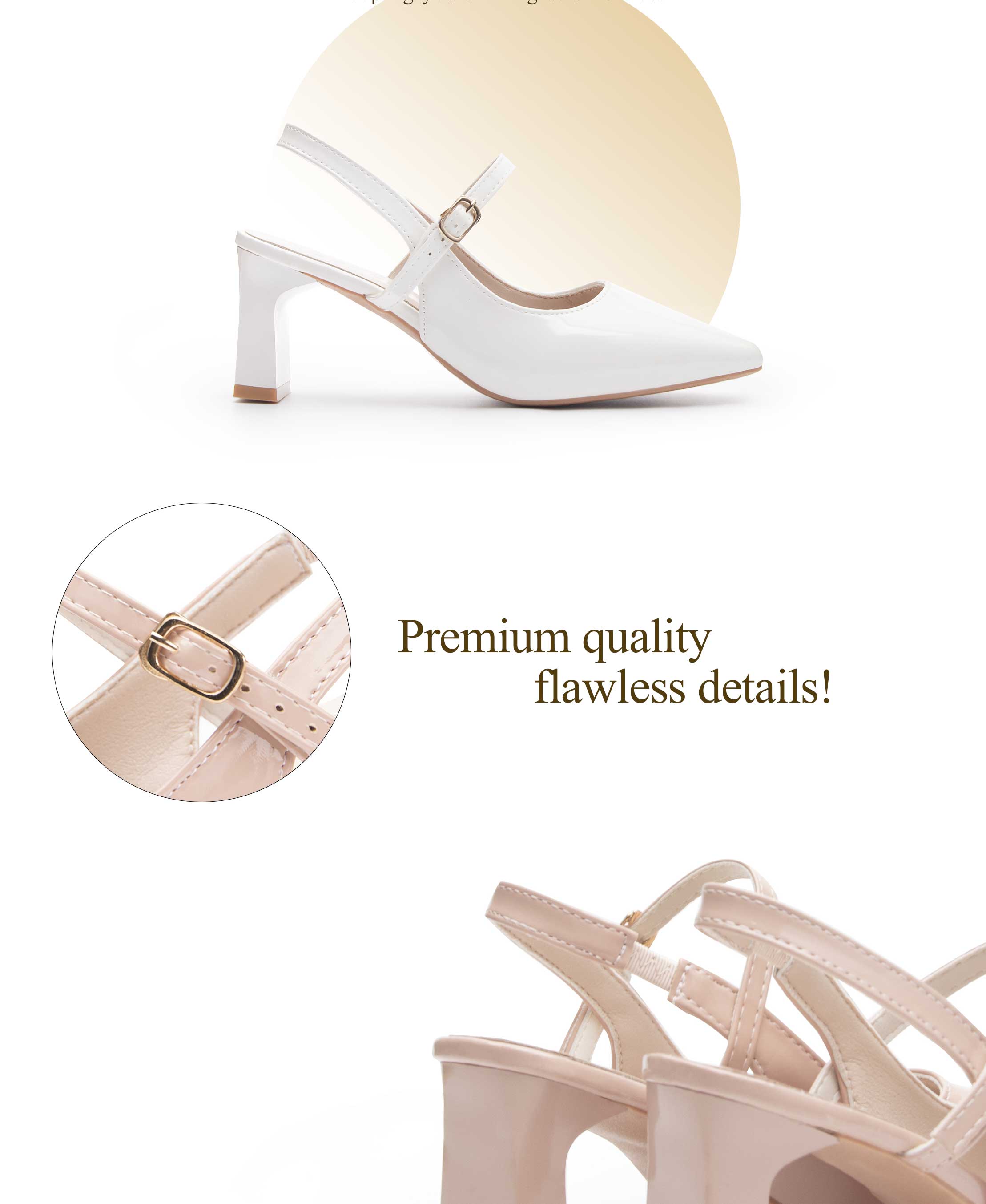 VONICA Beige Fashion Heels Pointed Sandals for Women Pumps | Shopee ...