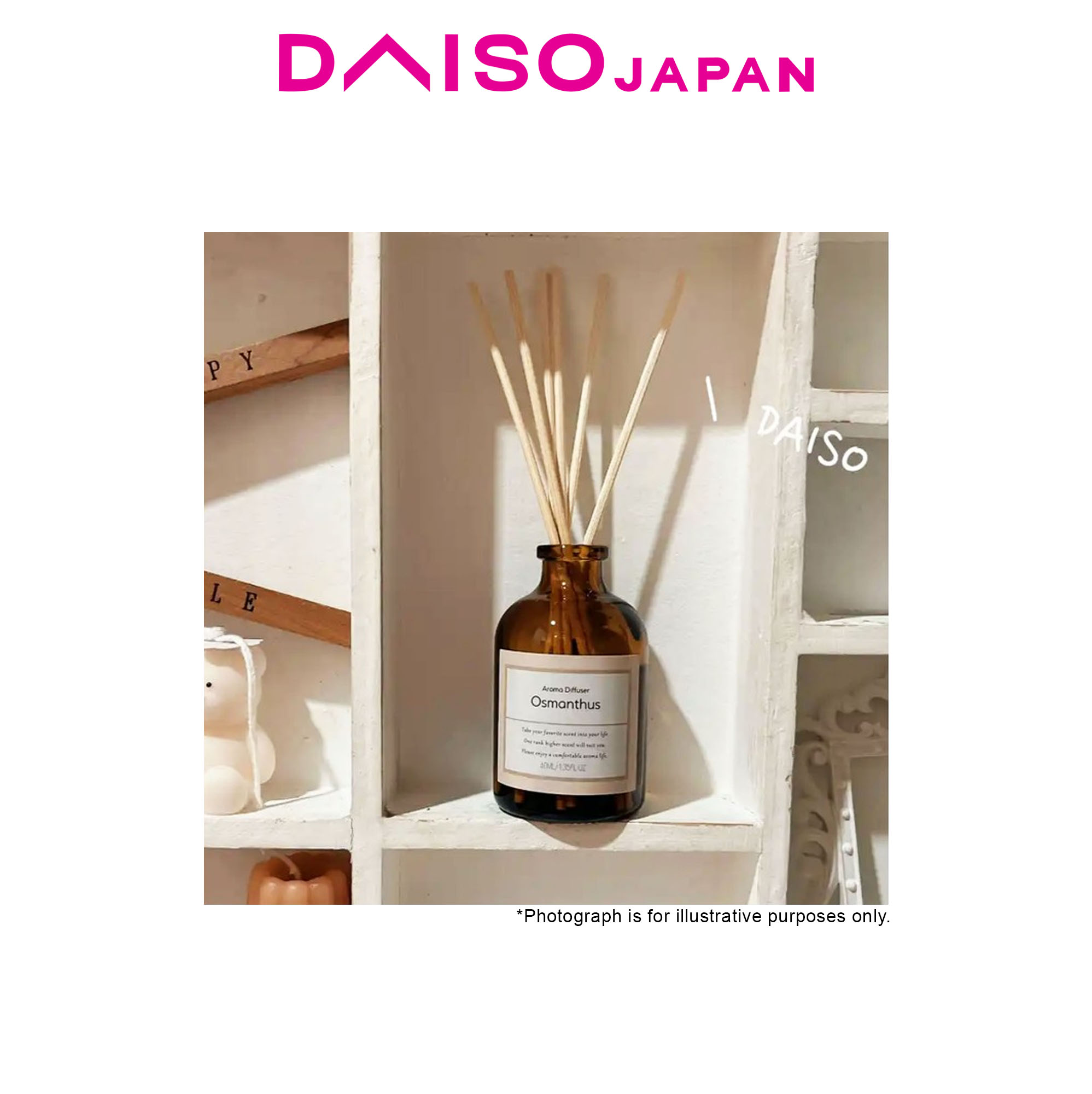 Daiso Osmanthus Scent Aroma Diffuser (40mL) | Shopee Philippines