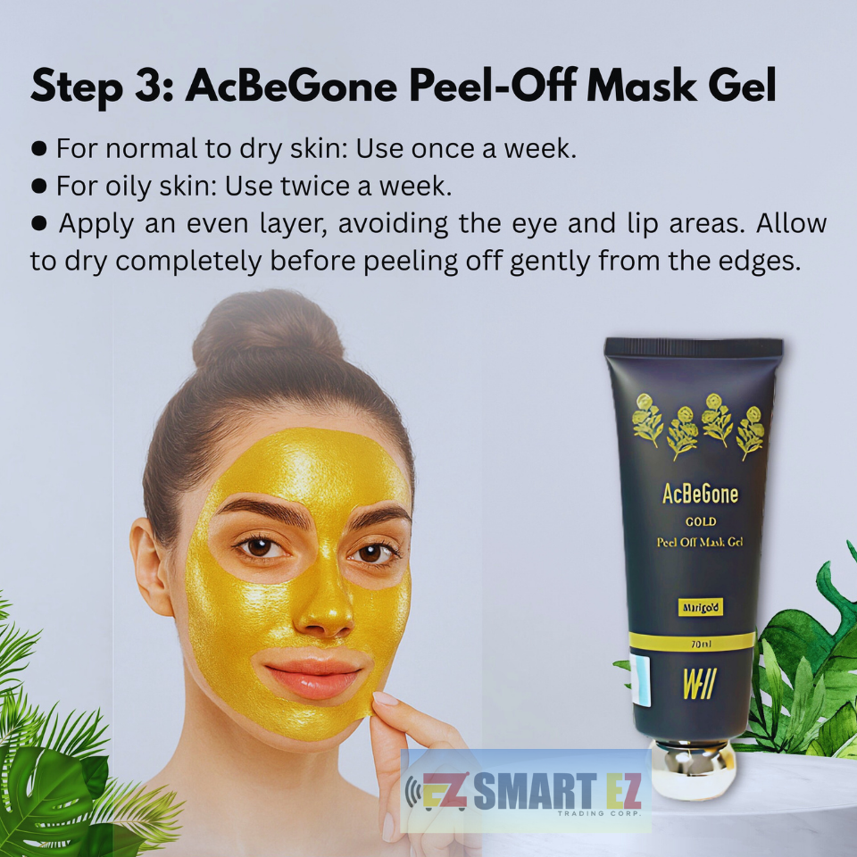 AcBeGone Complete Acne Solution Set | Daily Cleanser + Peel-Off Mask ...