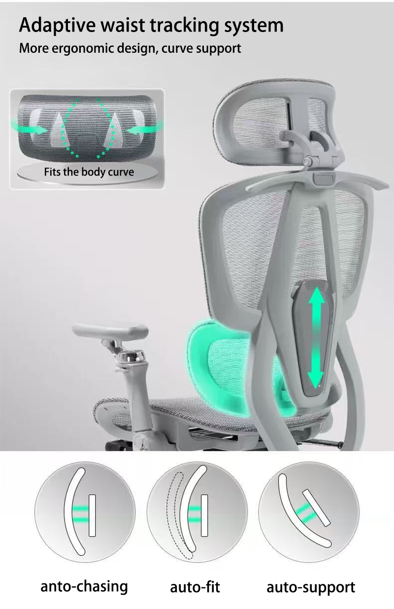 INPLAY EF180-G Ergonomic Chair 9D Arm Adjustable Height Breathable ...