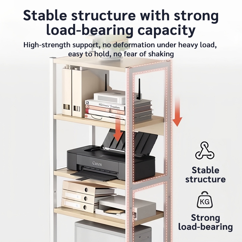 [2/3 Layers ]Wooden CPU Stand Heavy Duty Printer Shelving With Wheels ...