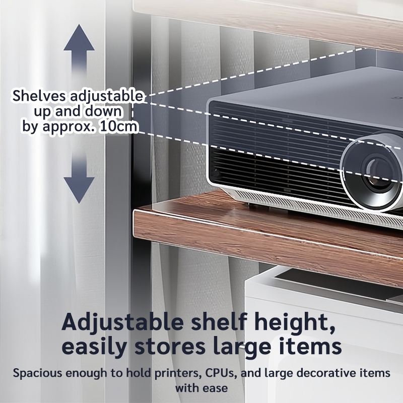 [2/3 Layers ]Wooden CPU Stand Heavy Duty Printer Shelving With Wheels ...