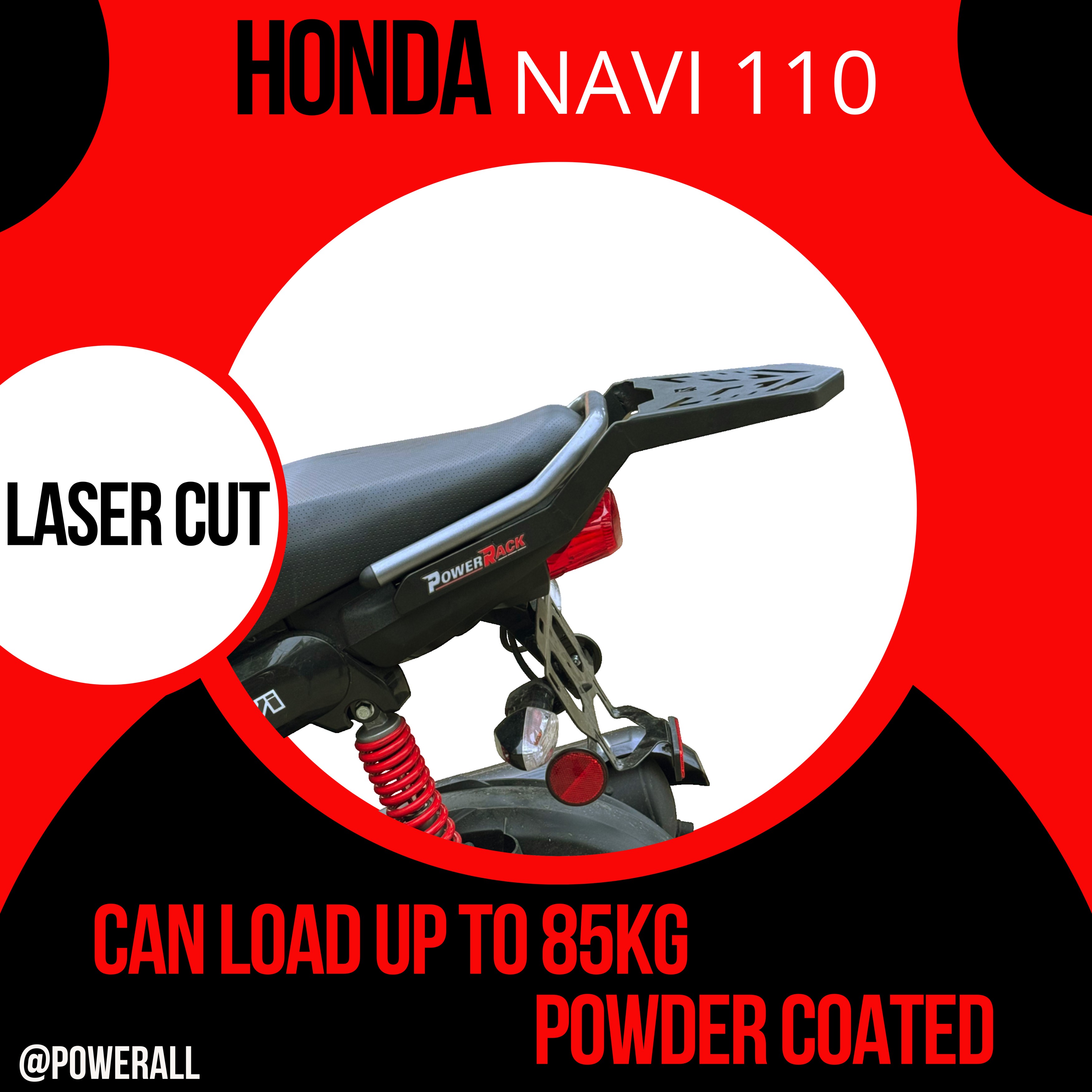 HONDA NAVI 110 TOP BOX BRACKET / LIFE TIME WARRANTY / ORIGINAL / NAVI ...