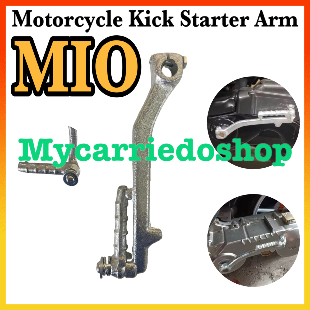 Motorcycle Kick Starter Arm For Yamaha Mio Silver / Black | Shopee ...