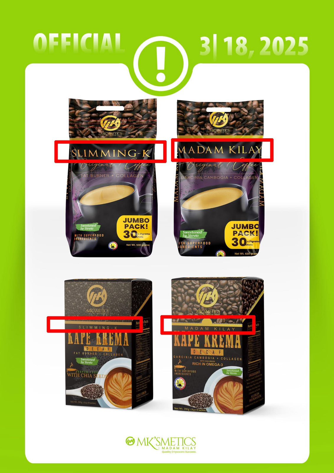 Slimming K Coffee Jumbo by MK’smetics Madam Kilay ORIGINAL COFFEE JUMBO ...