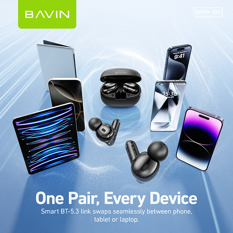 Original BAVIN TWS Bluetooth Earphone High Stereo Sound Wireless ...