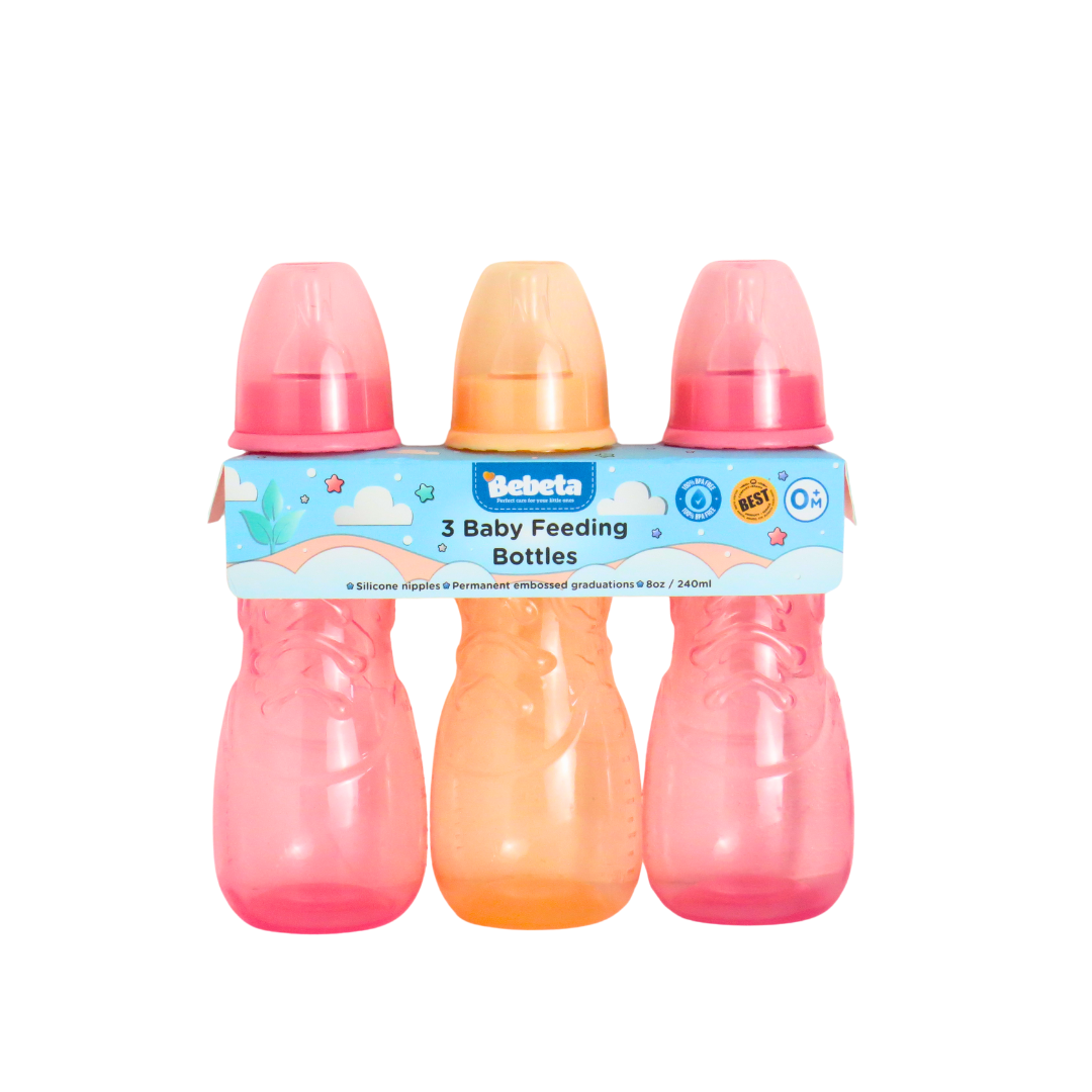 Bebeta F. Bottle 8oz Regular Neck Wishbone Pink 3Pcs/Pack BLUE/Pink ...