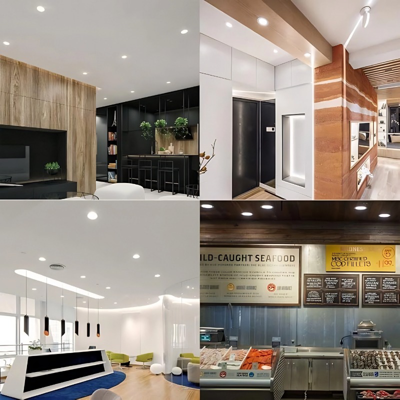 LED Pin Light Tricolor Panel light Ceiling Light Downlight Spot Lights ...
