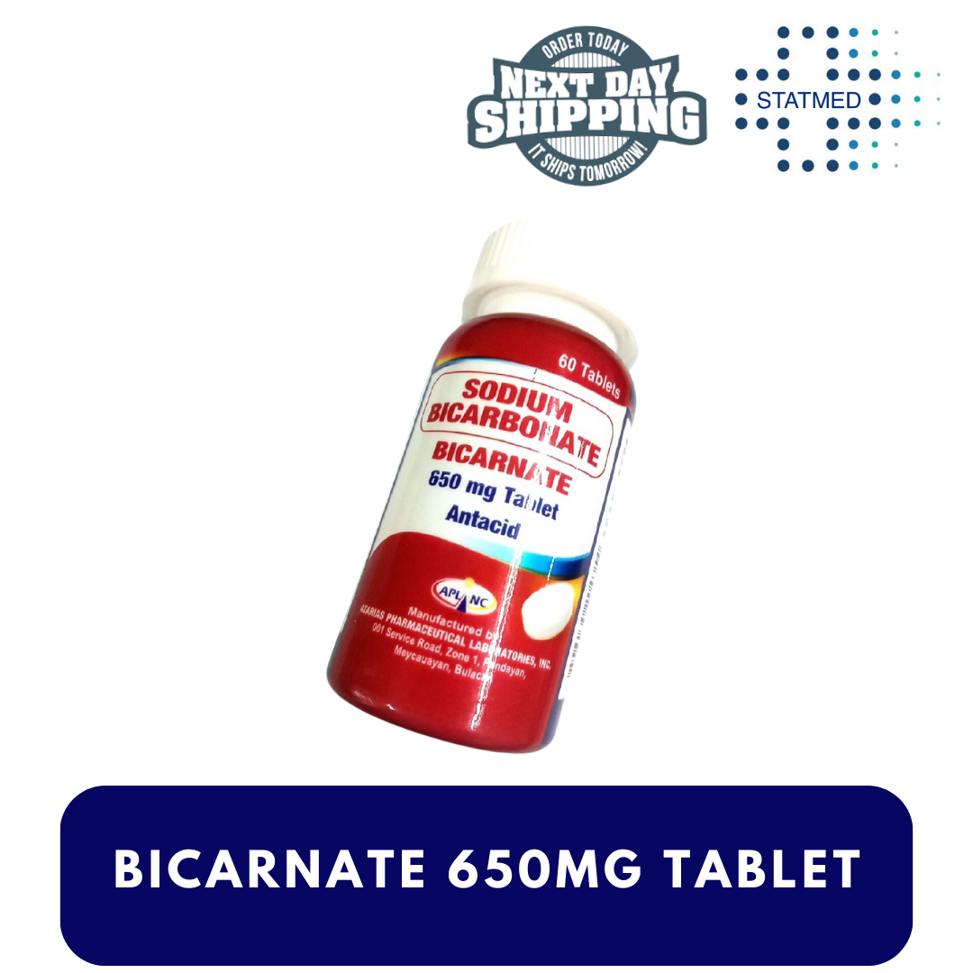 Bicarnate Sodium Bicarbonate 650mg Tablet l 1 Bottle 60 Tabs | Shopee ...