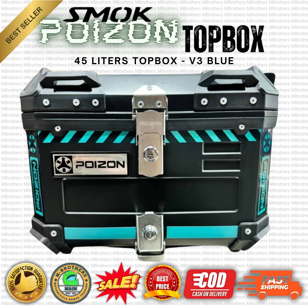 TOPBOX ONLY - SMOK Poizon V2 Single Lock -45 Liters Hard Plastic Topbox ...