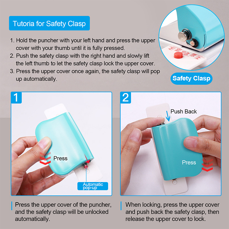 6 Hole Handheld Metal Paper Puncher for A4 A5 B5 Notebooks Diaries ...