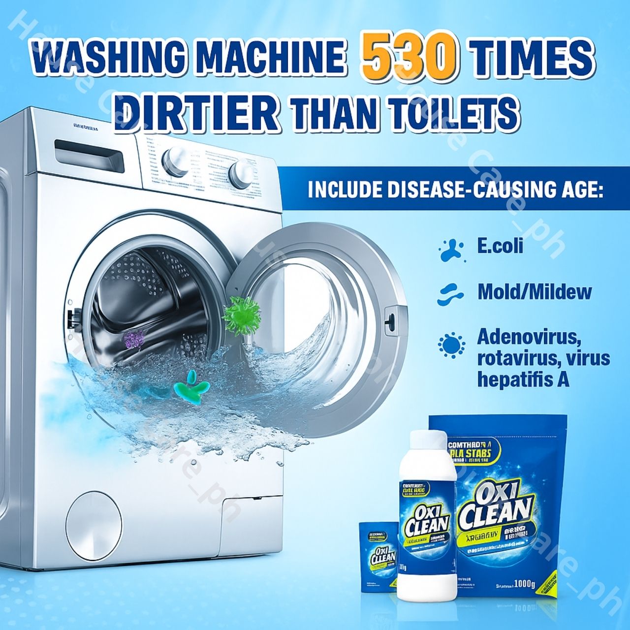 Oxiclean Washing Machine Cleaner Powder Deodorizer Deep Clean Multi ...
