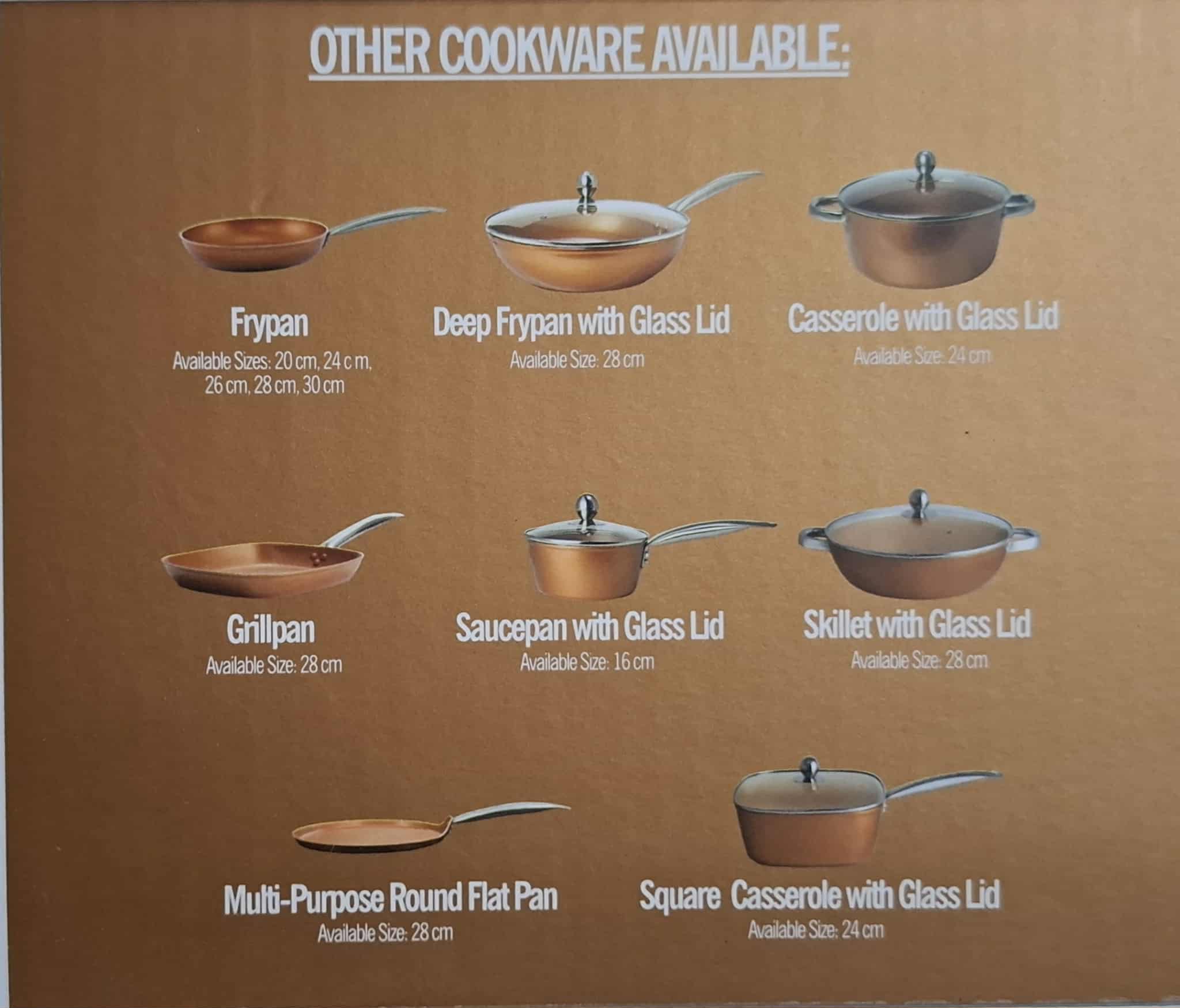 MASFLEX COPPER 28CM INDUCTION SKILLET WITH GLASS LID | Shopee Philippines