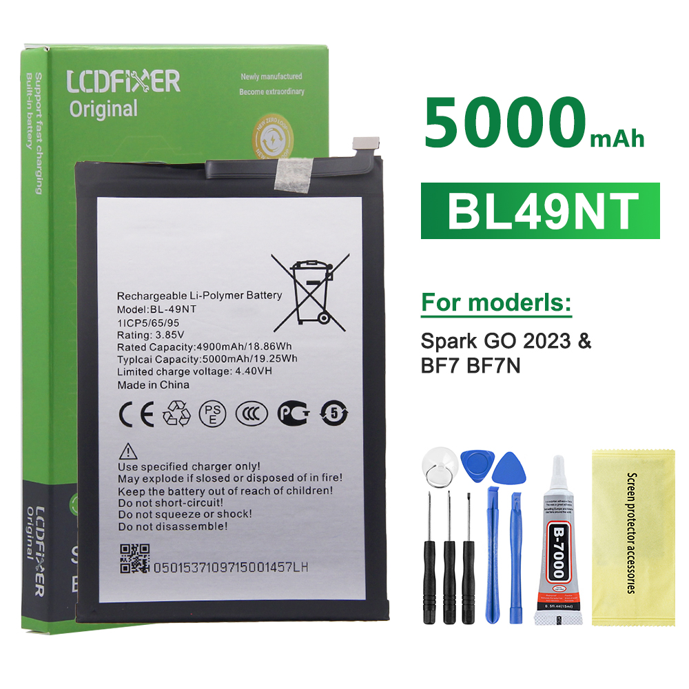 For Tecno Spark GO 2023 BF7n / Spark GO 2024 BG6 Battery BL-49NT ...