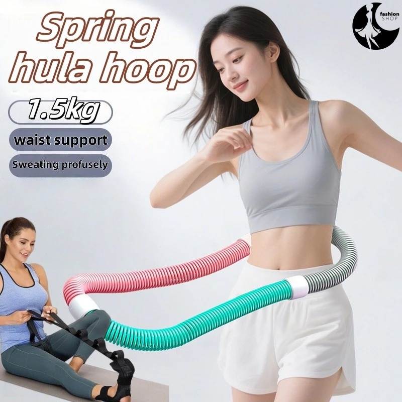 [TOYA] Portable spring hula hoop soft spring foldable abdominal ...