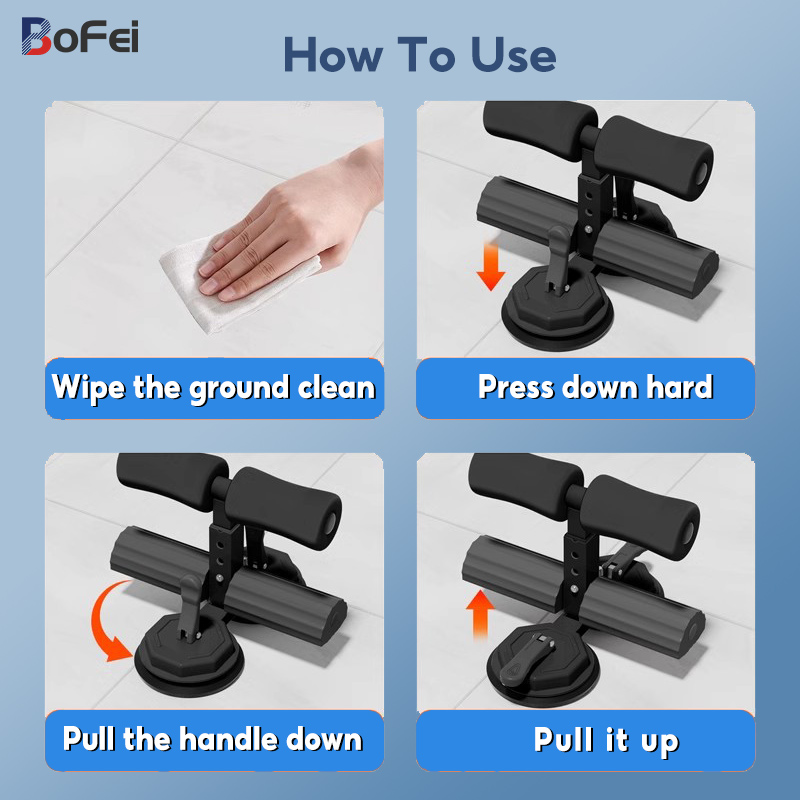 【Upgrade】Sit Ups Assistant Double Suction Sit Up Home Gym Abs Workout ...