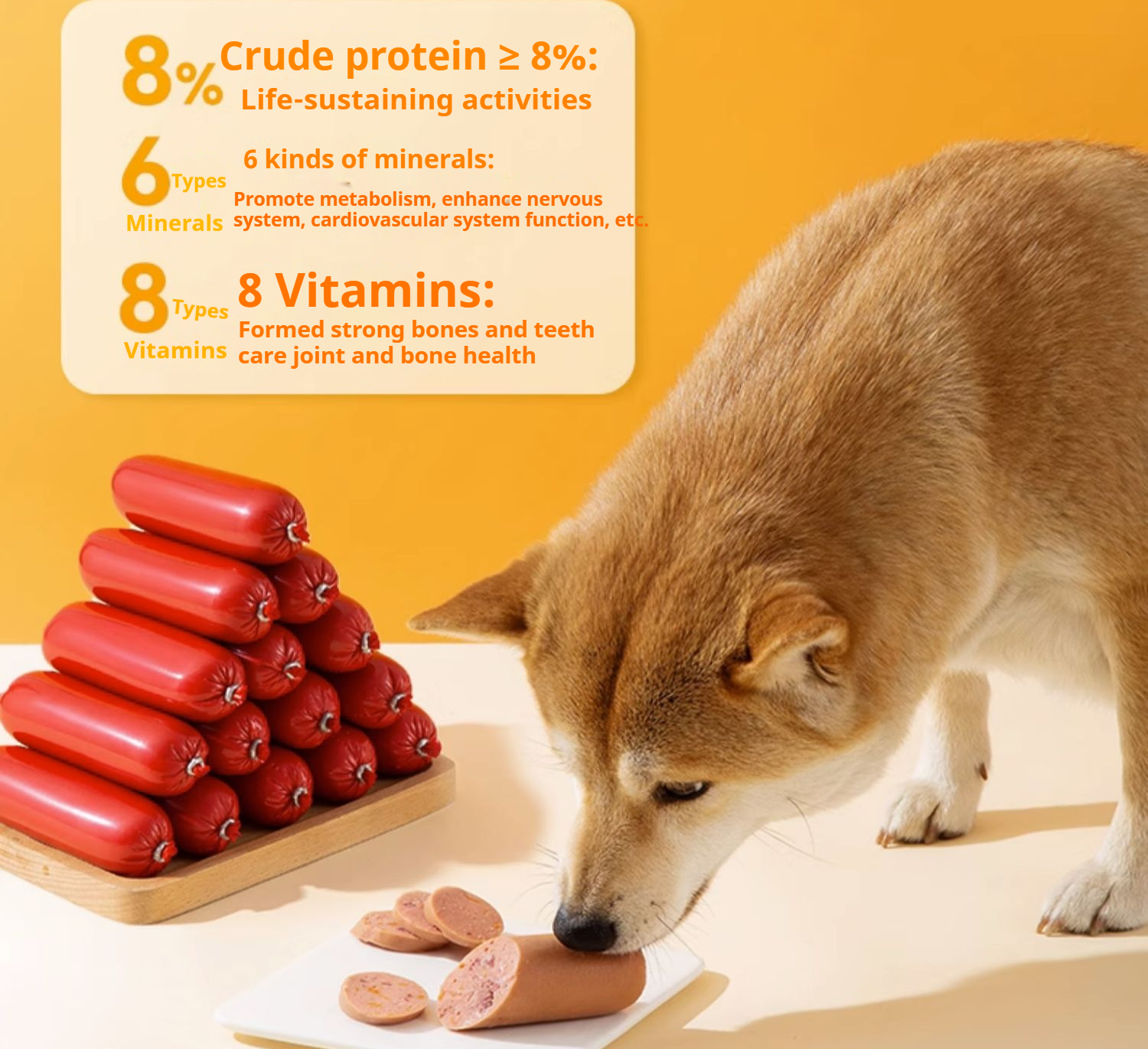 50g/pcs Pet Dog Sausage Treats Food Snack Dog snacks pet ham sausage ...
