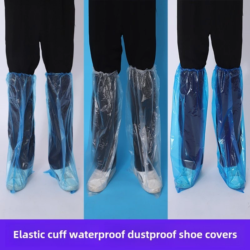 10pcs Waterproof and Anti-Slip Disposable Rain Shoe Cover Transparent ...