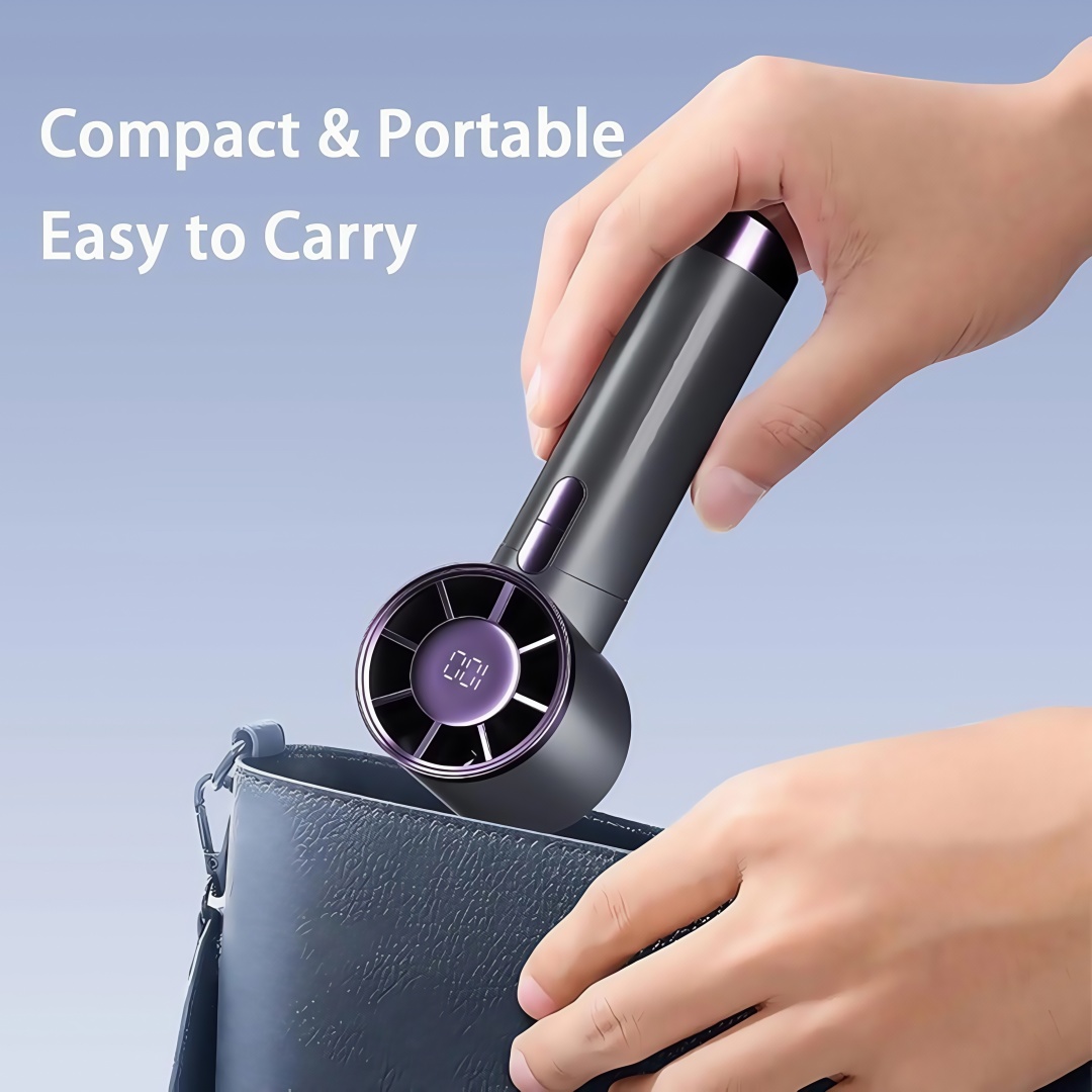 Mini Fan Handheld 8000mah Super-Mute 100-Wind-Speeds Turbo Wind battery ...
