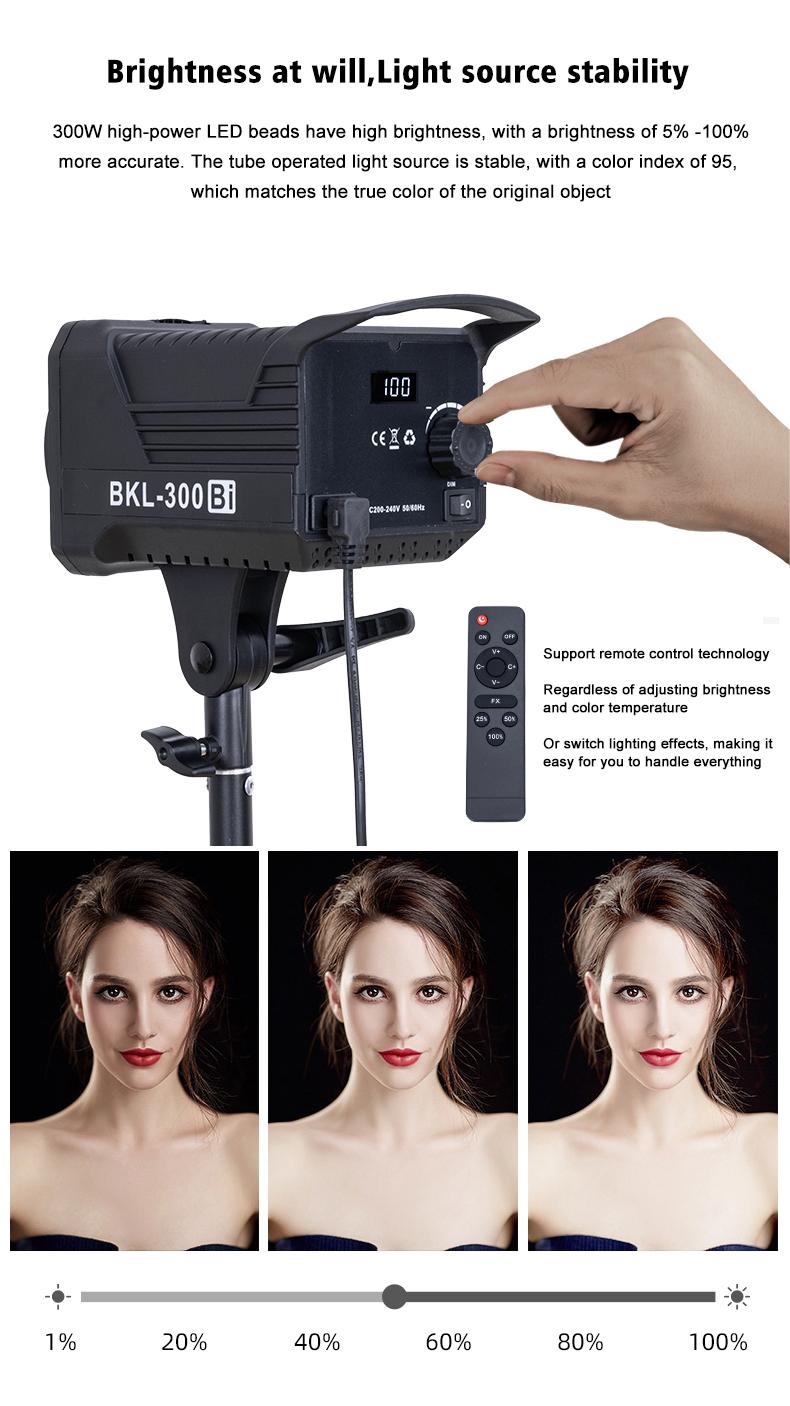 BKL-300W II Bi-Color Professional Studio Continuous Light 3200-5600K ...
