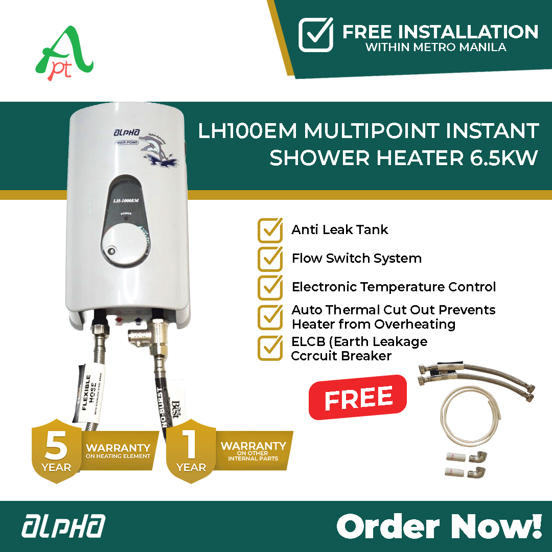 Alpha Multipoint Instant Shower Water Heater LH100EM | Shopee Philippines