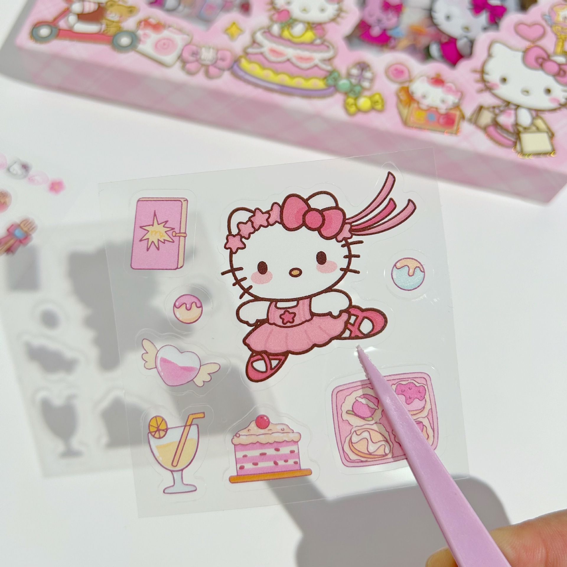 96 Sheets/Box Sanrio sticker Cartoon sticker subject for notebook ...