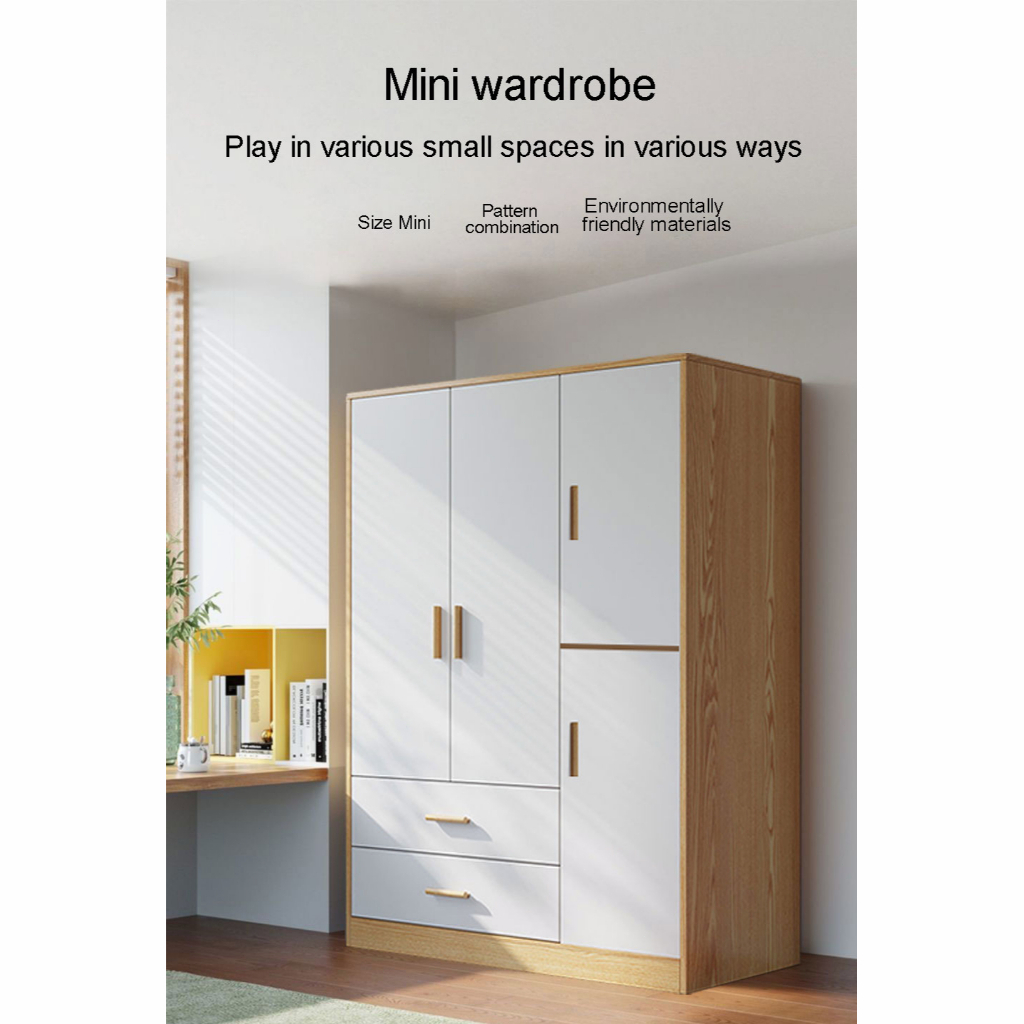 Wooden Wardrobe Cabinet For Clothes Modern Wardrobe | Shopee Philippines