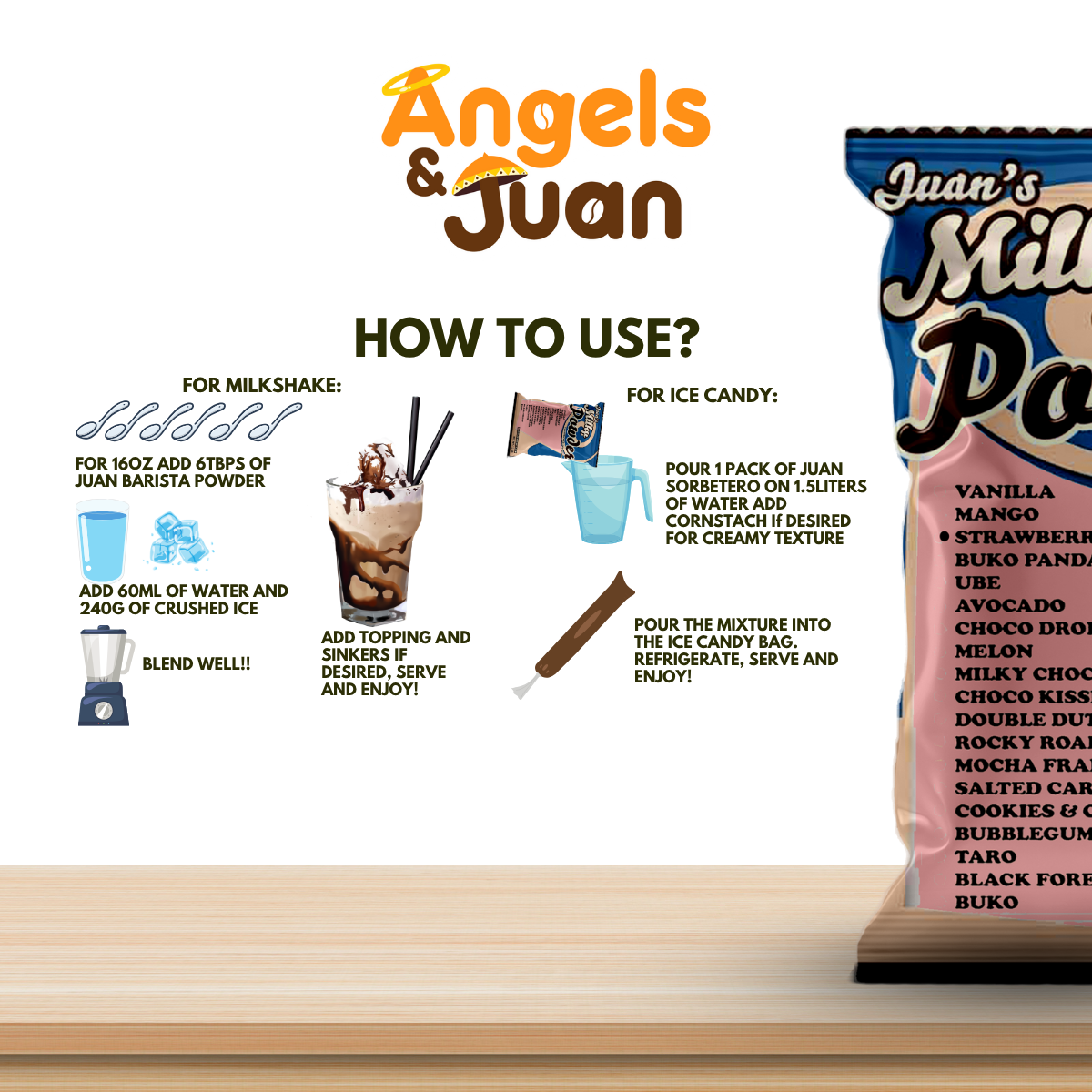 Juan's Milky Buko Pandan Premium Flavored Milk Powder Mix for Milkshake ...