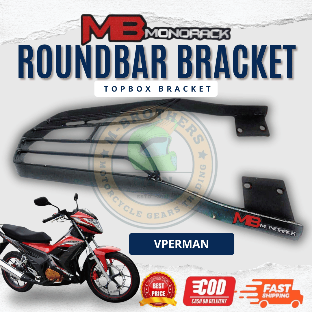 Euro Motors MB Monorack Round Bar Top box Bracket for Motorcyle ...