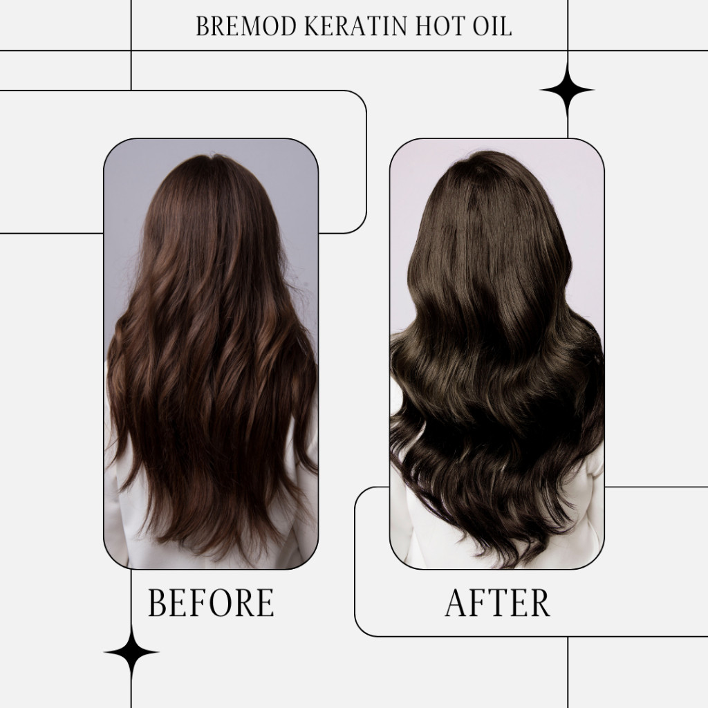 Bremod Keratin Organic Hot Oil 1000ml- Aloe, Milk, Argan, Pomegranate ...