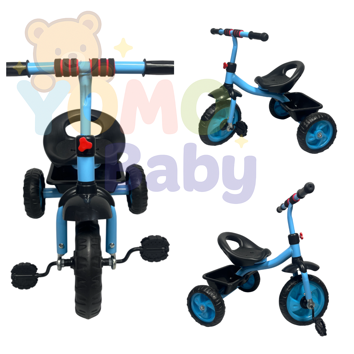 Baby 3 Wheels Bike for Baby Girl Kid Trolley Bike with Basket and Push Handle for Kids Stroller ...
