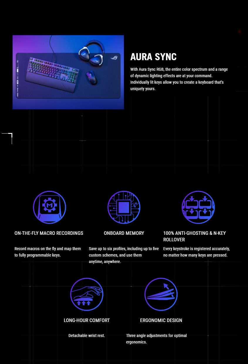Asus XA14 ROG Strix Scope II Mechanical Switches V2 RGB Gaming Keyboard ...