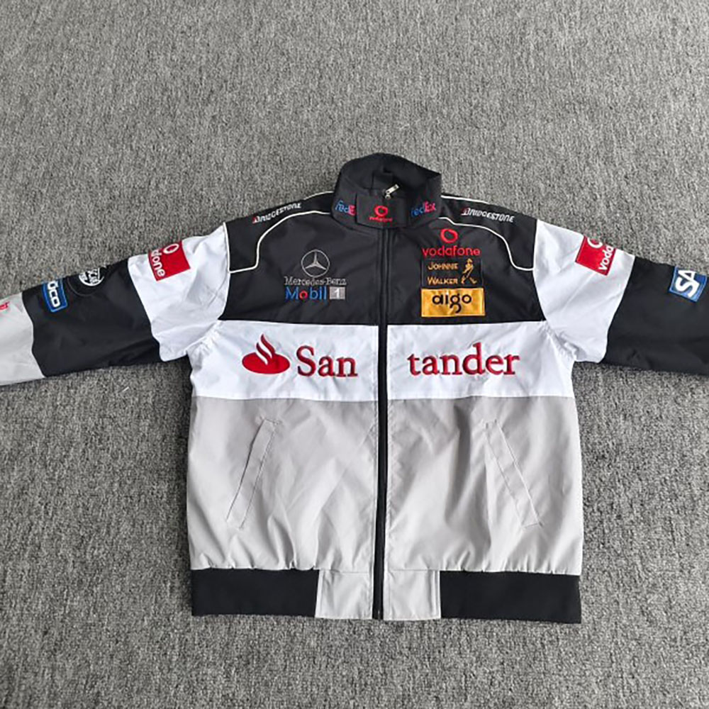 PANDA Mercedes Jacket F1 Embroidery Racing Jackets For Men Cotton ...