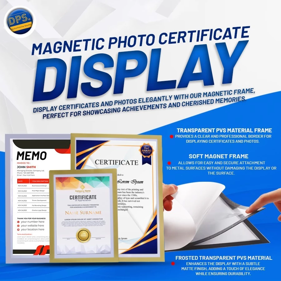 DPS Magnetic Photo Certificate Picture Frame Wall Sticker Magnetic ...
