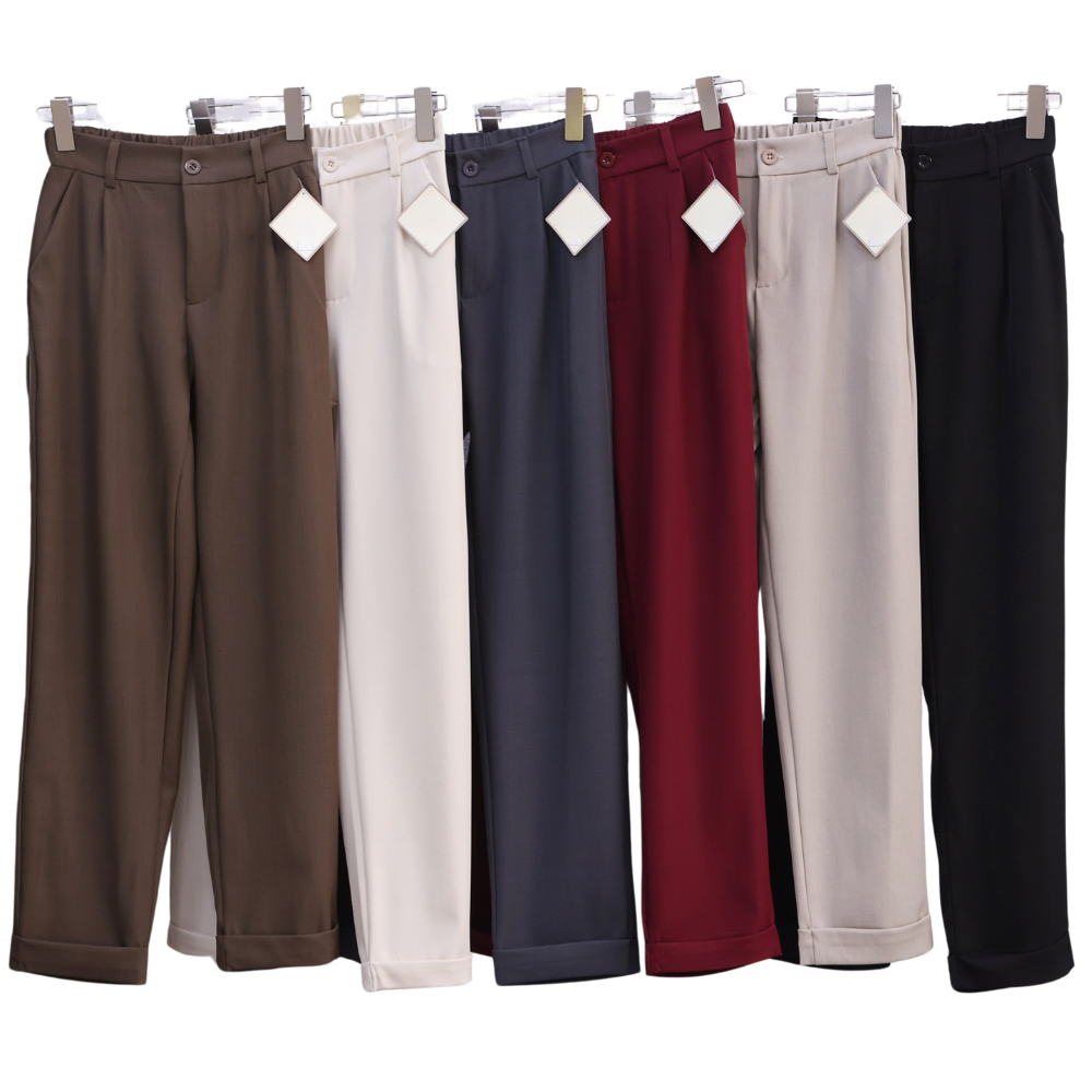 High Waist Trouser Pants for Women Straight Cut 25 to 32 #251 Folded ...