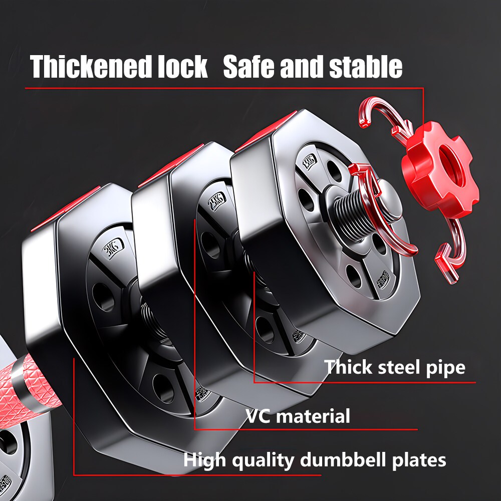 10/20/30/40KG Adjustable Kettlebell Handle For Plate Weight Dumbbell ...