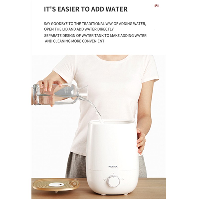 KONKA 4L Humidifier High Capacity Household Mute Diffuser Silver Ion ...