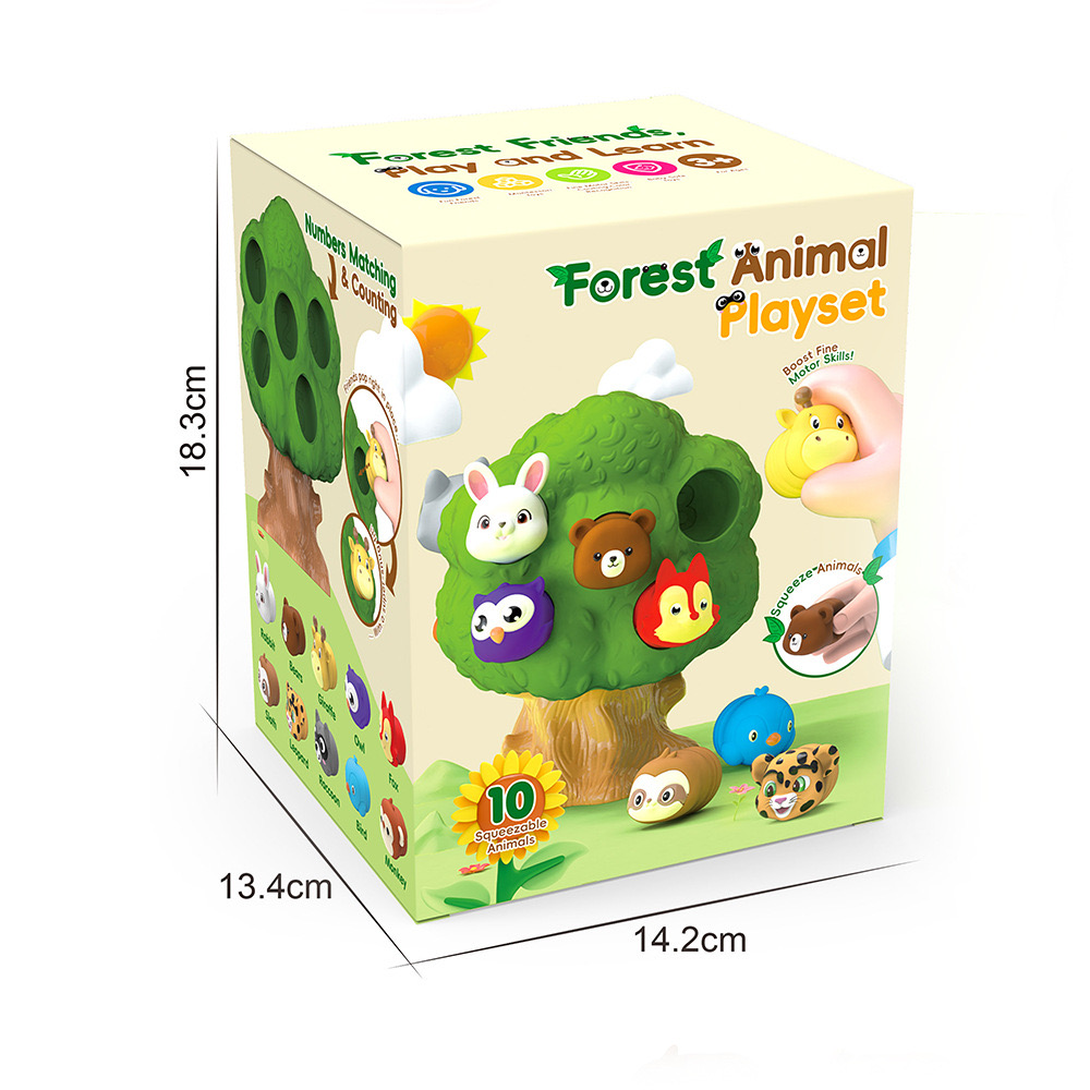 Forest Animal Finger Training Toy Toddler Montessori Playset for Kids 1 ...