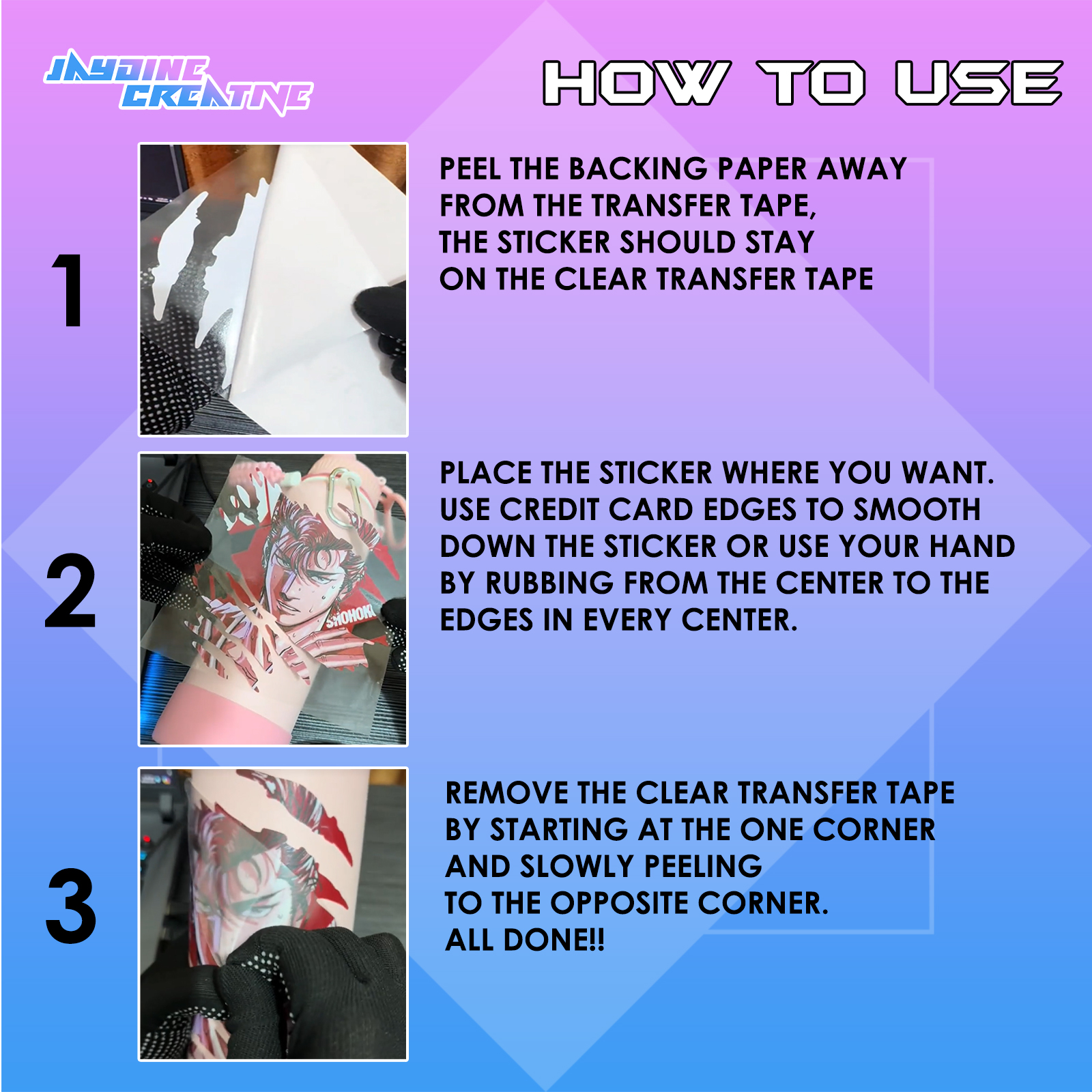 Demon Slayer - Scratch Design Sticker, Indoor Outdoor Vinyl Sticker, Waterproof & Non-Faded ...