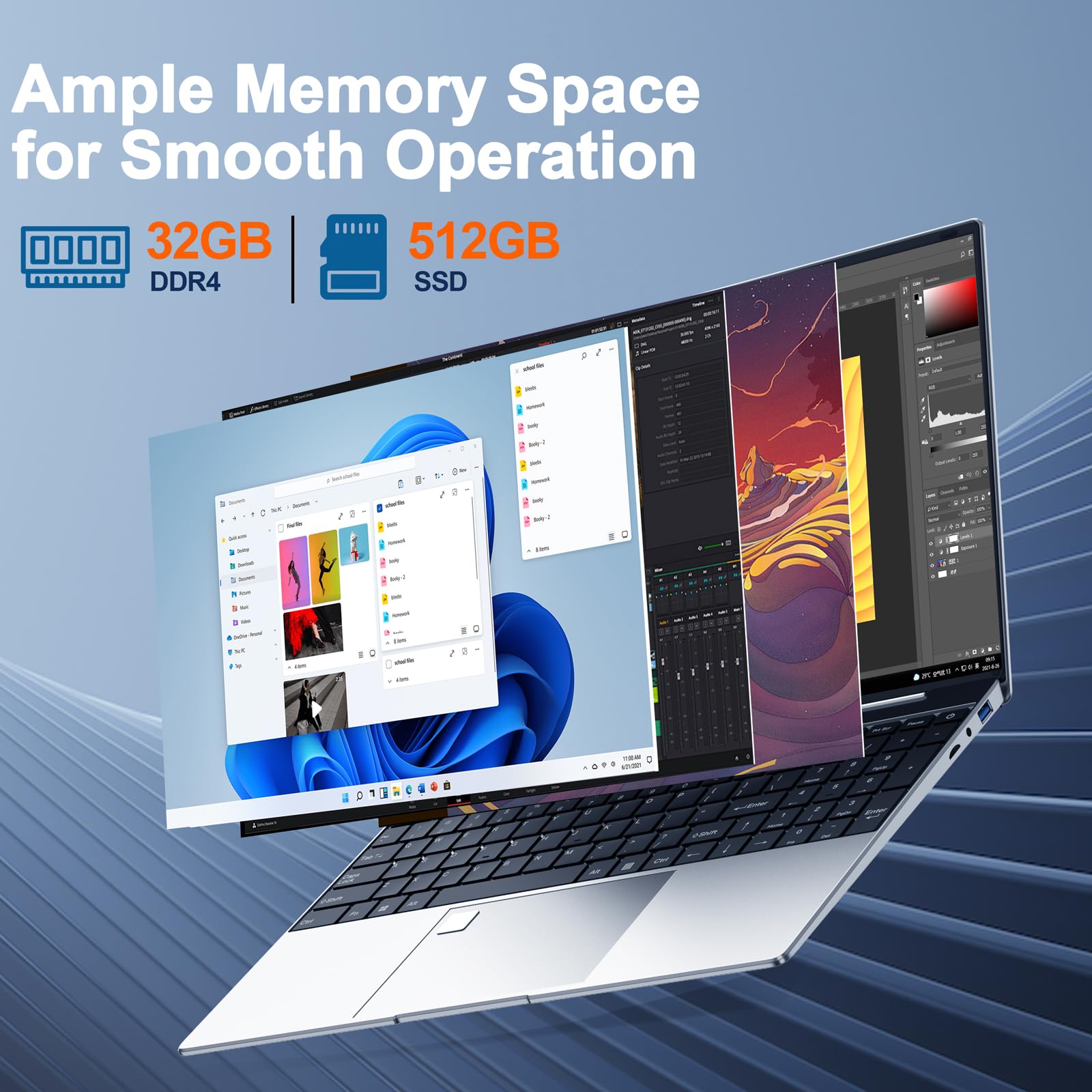 SUXi MantaBook Pro Laptop 15.6" FHD IPS, 1.3KG Ultra-Thin Celeron N5095 ...