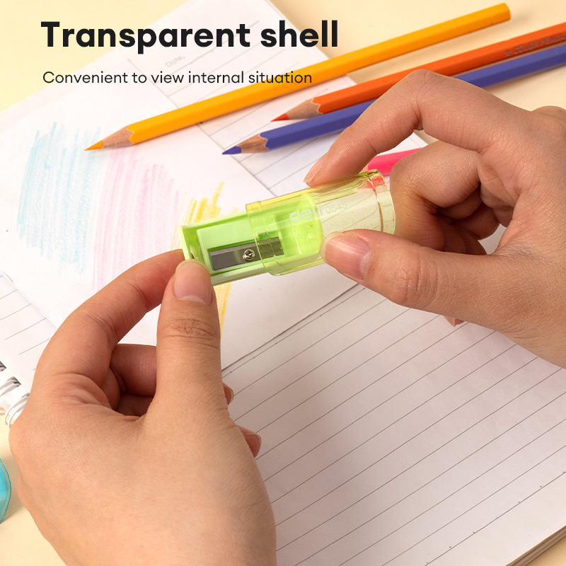 Deli E0545 Pencil Sharpener Mixed 1PC | Shopee Philippines