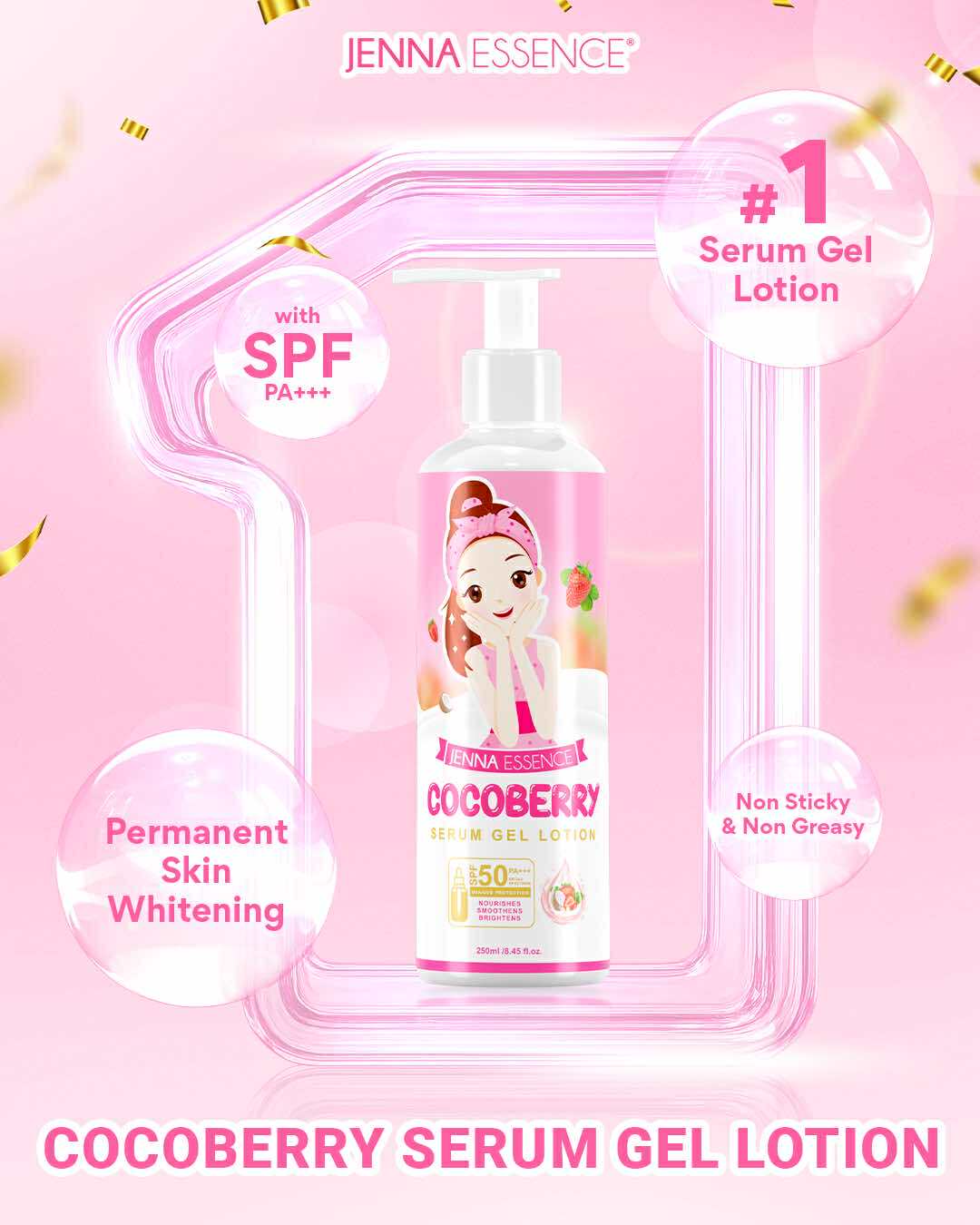 Jenna Essence COCOBERRY Serum Gel Lotion 250ml Spf50 PA++ Whitening ...