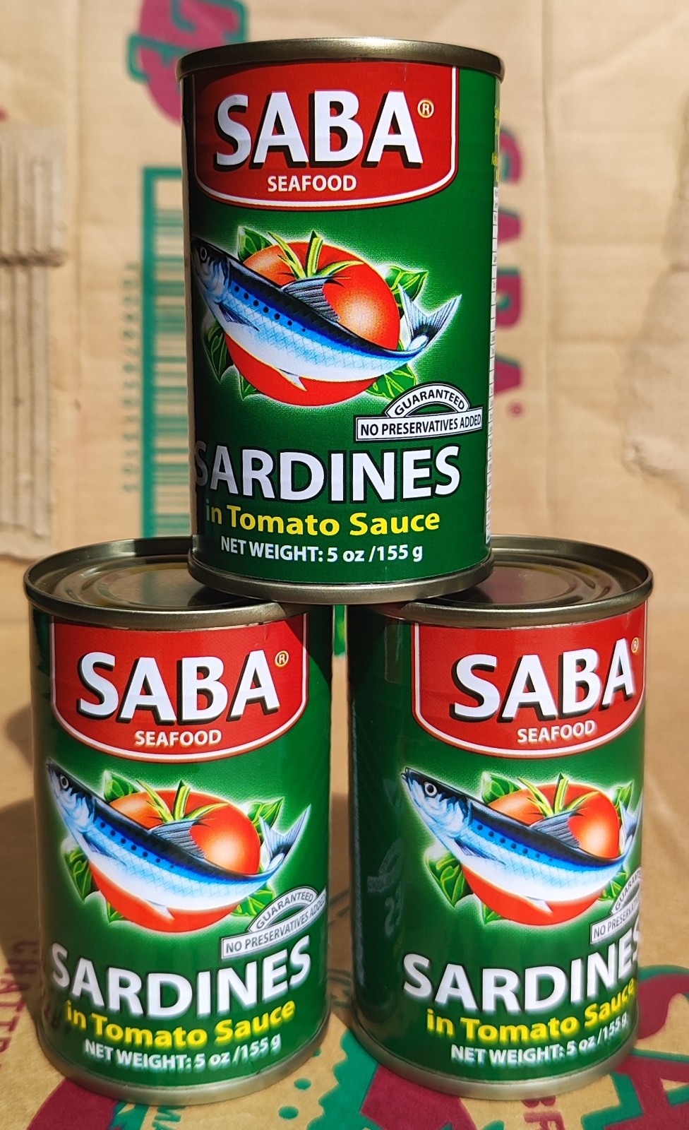 Saba Sardines in Tomato Sauce 155 grams X 6 pcs | Shopee Philippines