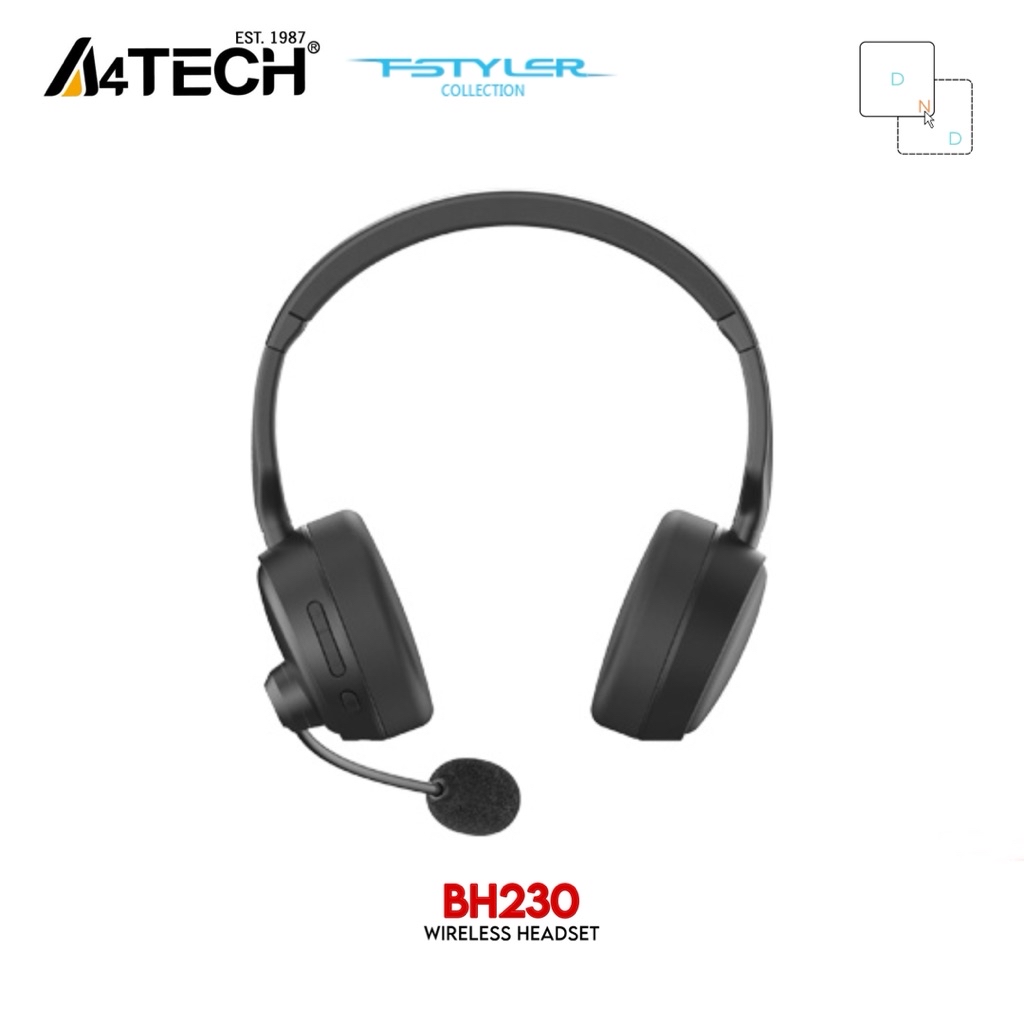 A4TECH BH230 Bluetooth Wireless Headset, Noise Cancelling Microphone w ...