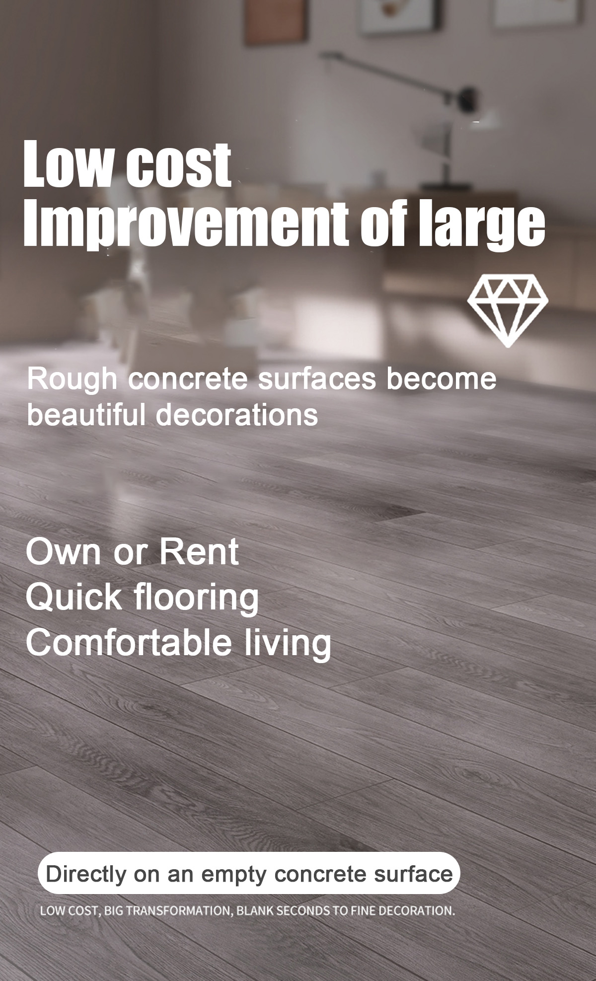 COD 10x thicker vinyl tile floor mat linoleum rubberized makapal ...