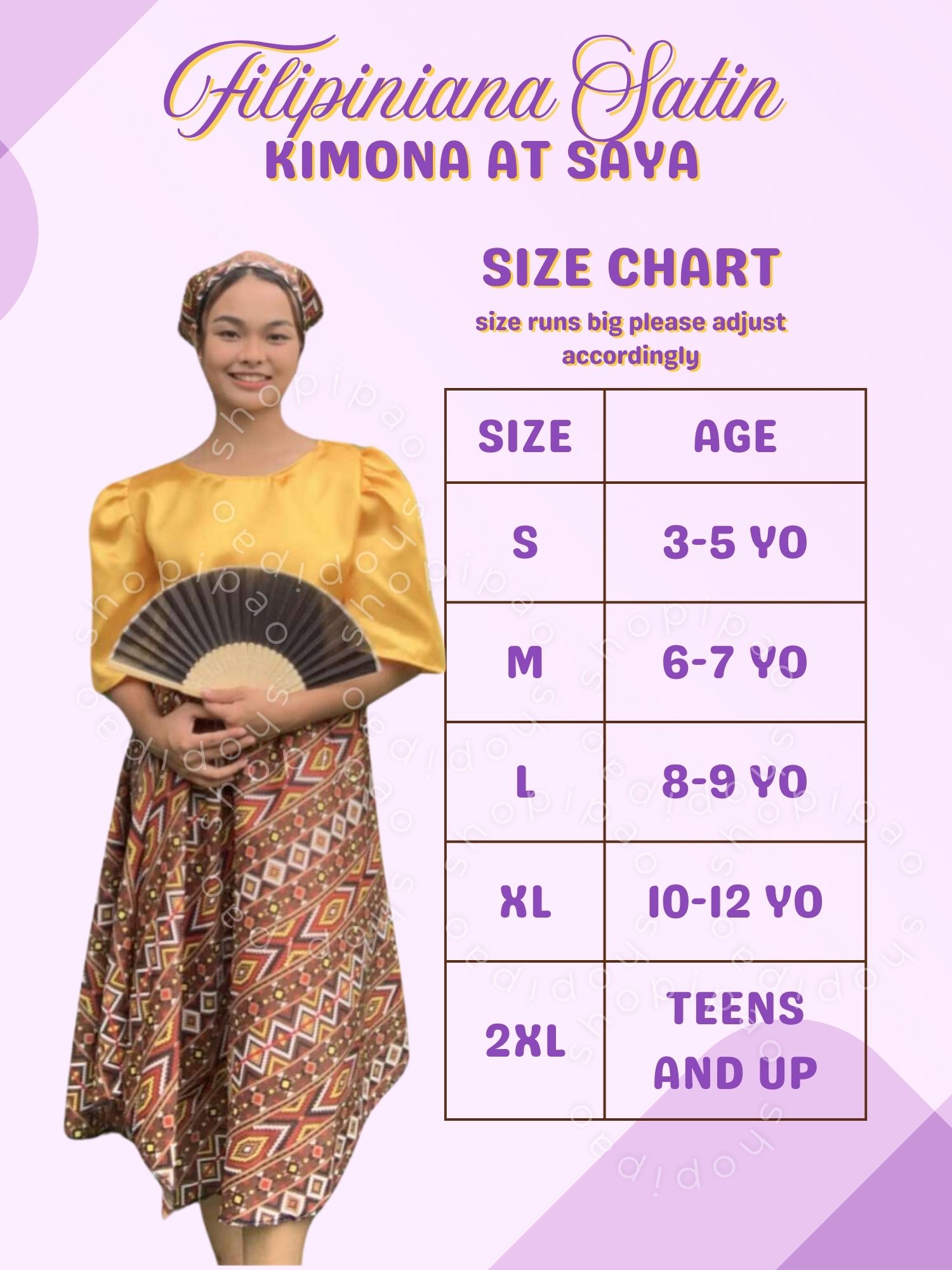 SPP Filipiniana Kimona at Saya Set Buwan ng Wika Traditional Costume ...
